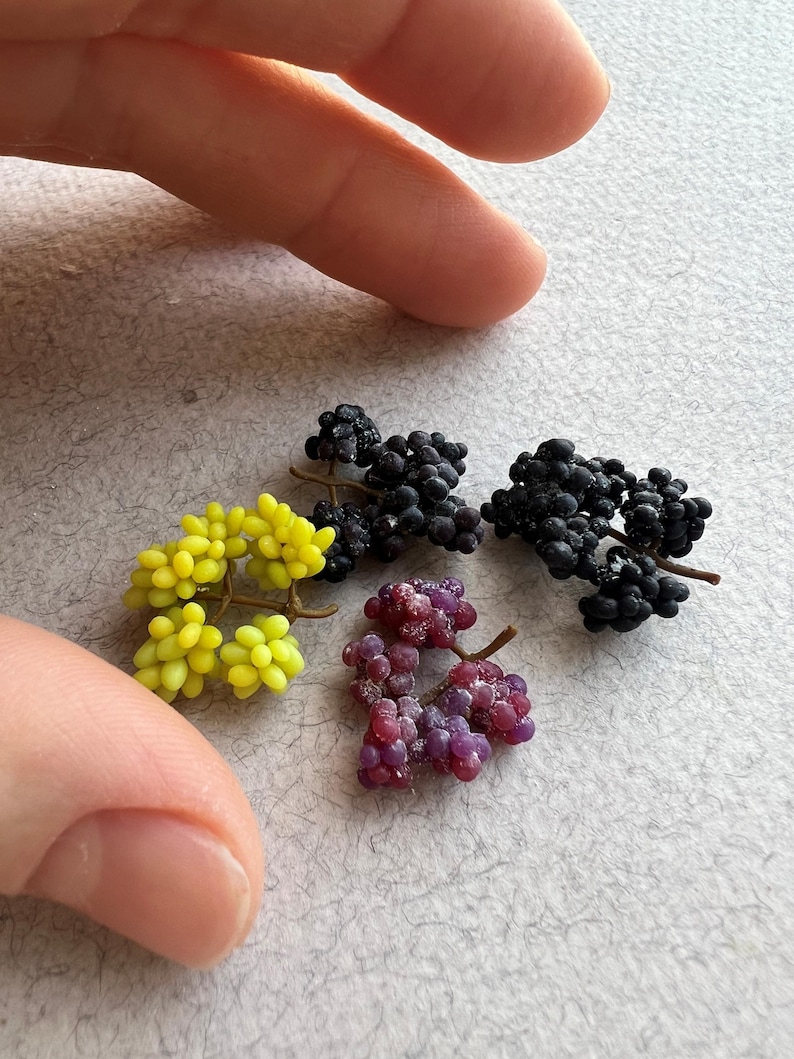 Miniature Grapes 4 Pc - Etsy
