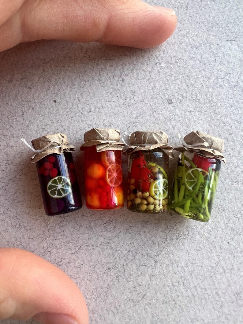 Miniature Jars 4 Pc - Etsy