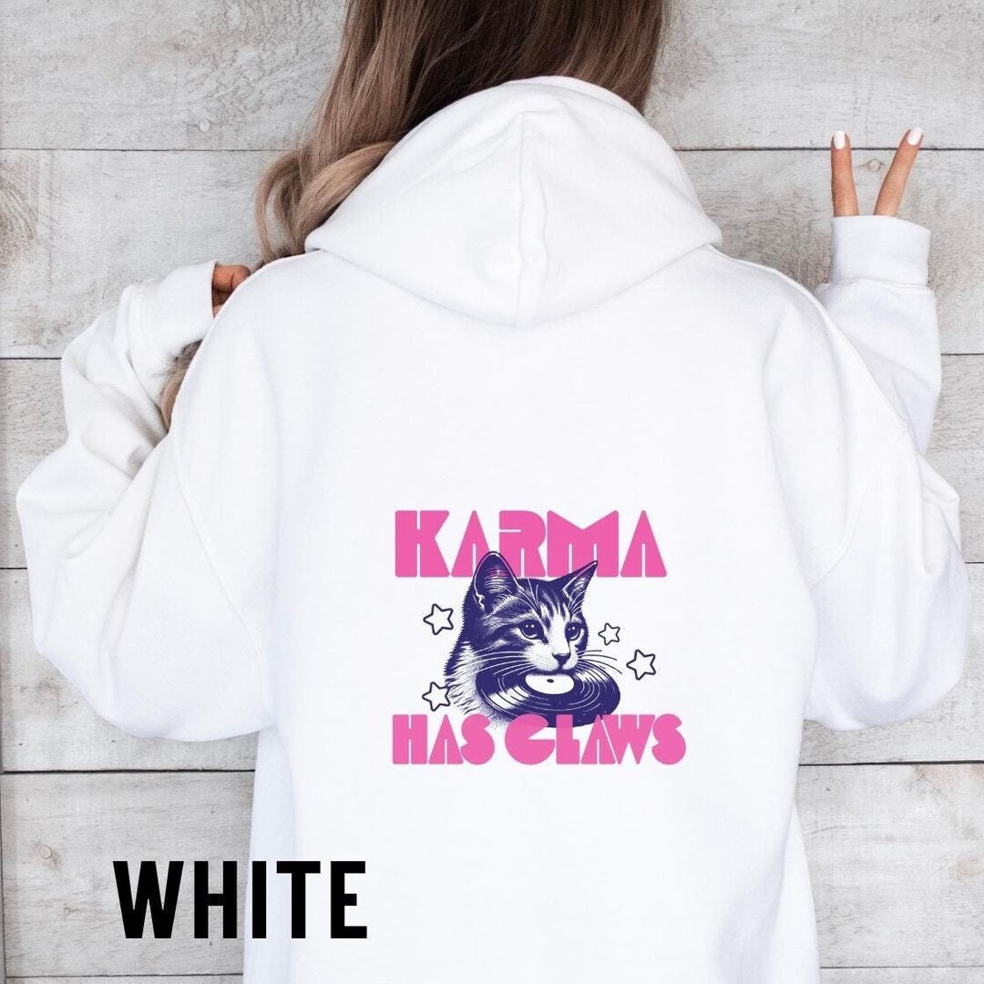 Karma Has Claws Oversized Hoodie, Graphic Hoodie, Oversized Sweatshirt, Graphic Print - Etsy