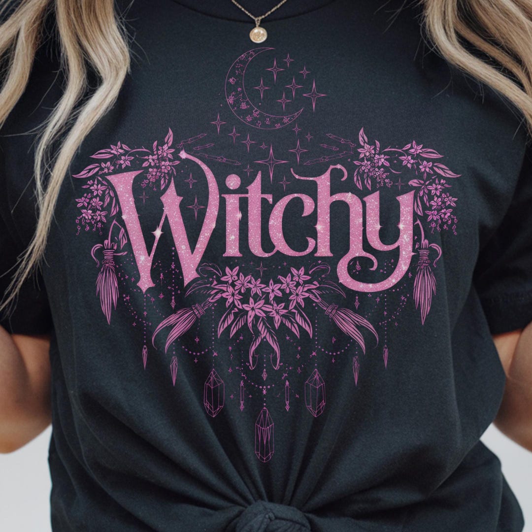 Witchy PNG | Pink Halloween PNG | October We Wear Pink Halloween | Boho ...