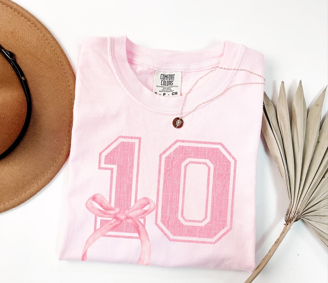 10th Birthday Shirt, Coquette Bow Tenth Birthday for Girls Shirt, 10th ...