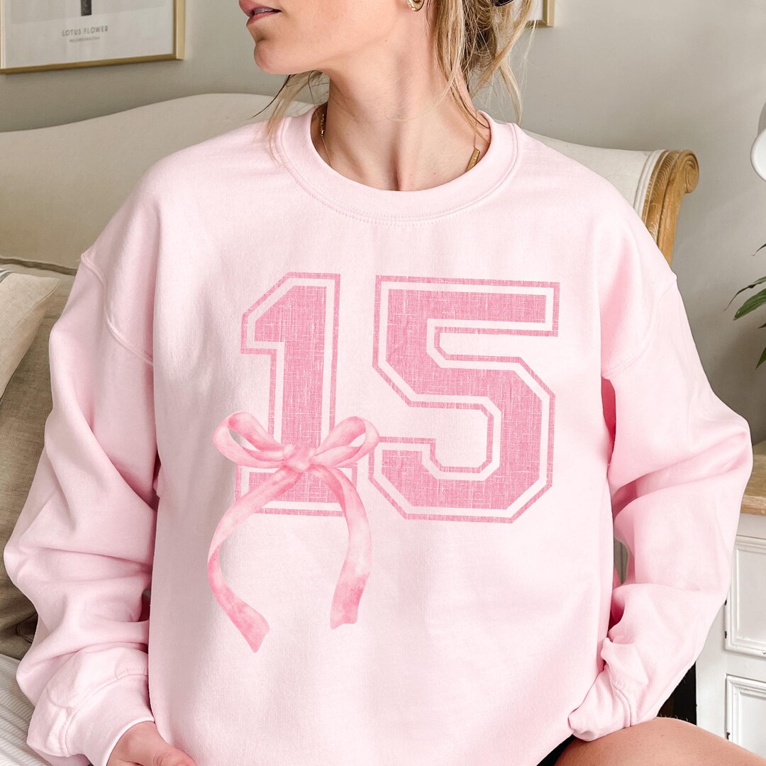15th Birthday Shirt, Coquette Bow Fifteenth Birthday for Girls Shirt ...