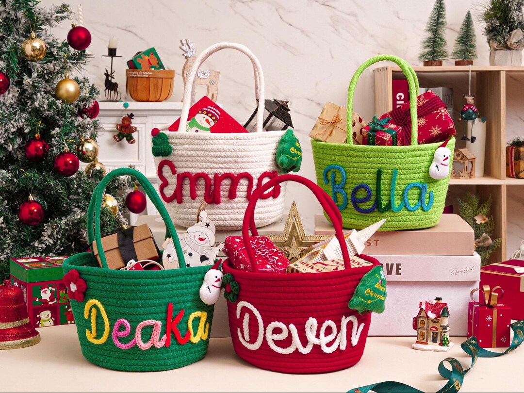 Personalized Christmas Basket,christmas Gift Basket,christmas Gift ...