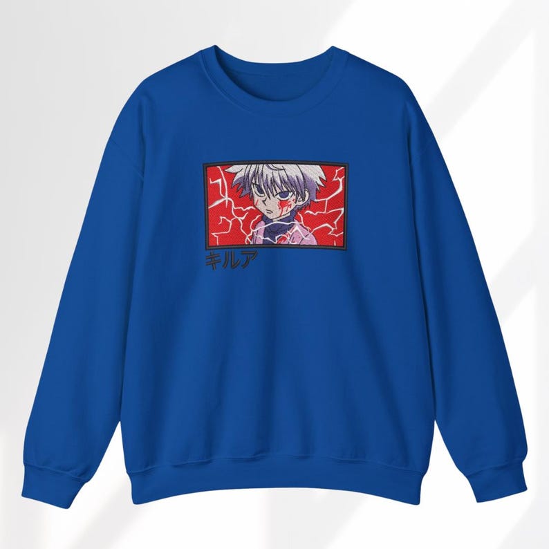 Killua Zoldyck, Hunter X Hunter Embroidered Sweater, Anime Embroidered ...