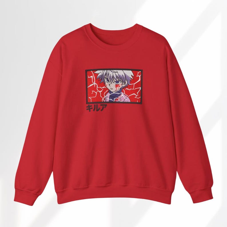 Killua Zoldyck, Hunter X Hunter Embroidered Sweater, Anime Embroidered ...