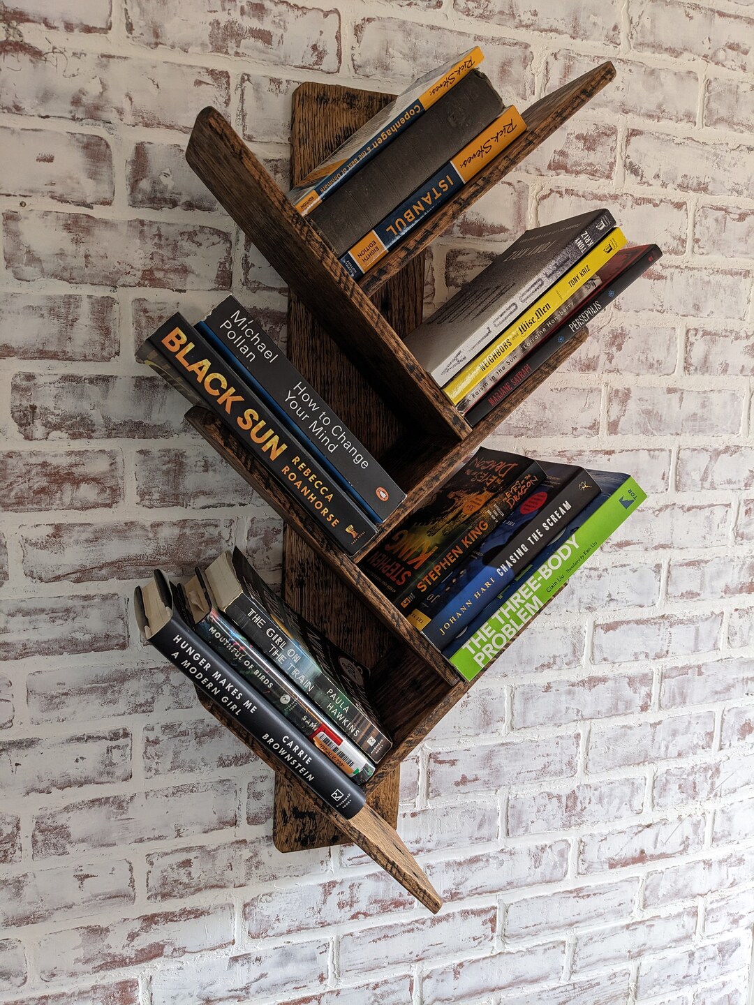 Book Tree Bookshelf - DVD Shelf - Upcycled Reclaimed Hardwood From ...