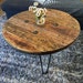 Upcycled Round Spool Coffee Table Reclaimed Wood & Metal - Etsy