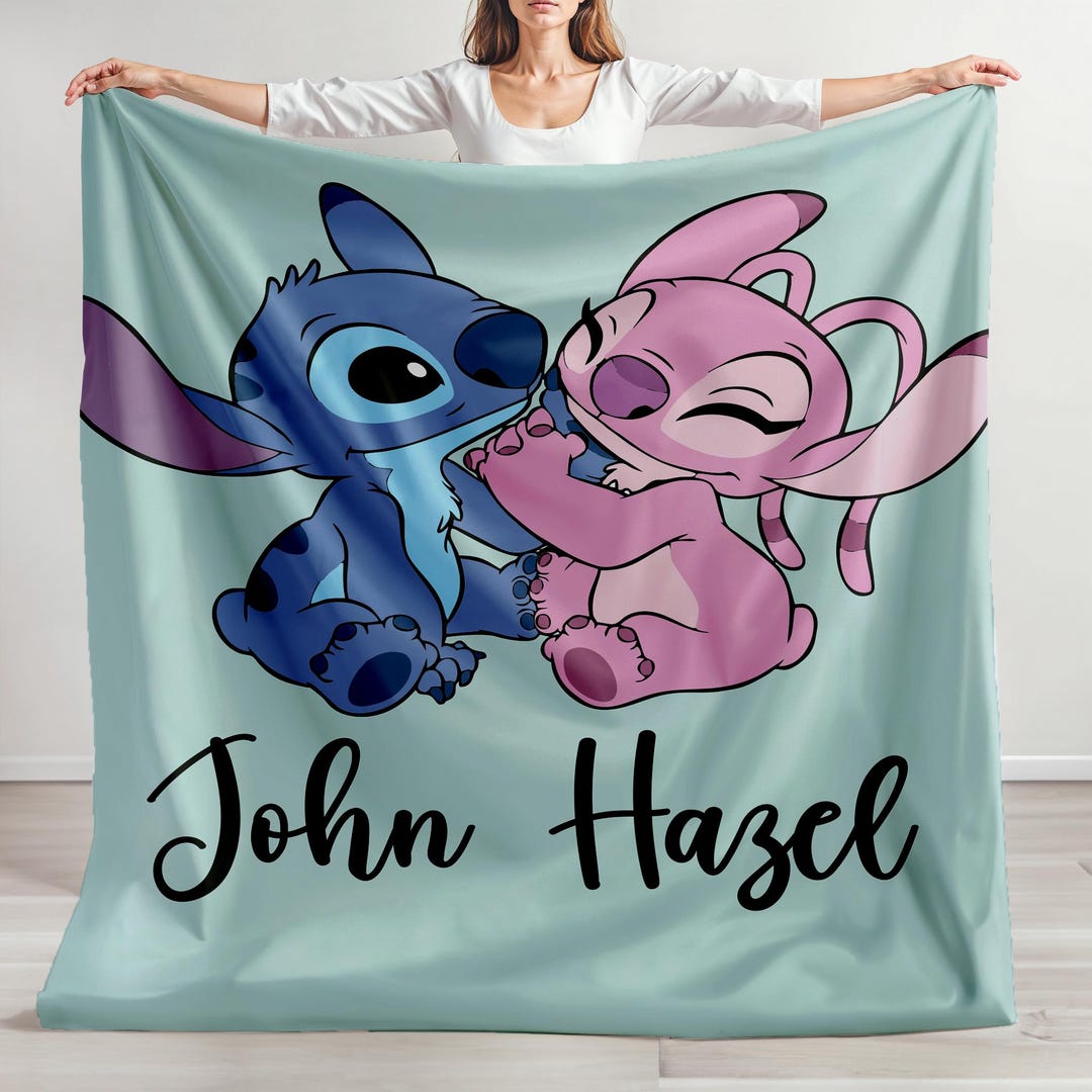 Personalized Stitch Name Blanket, Custom Name Stitch Throw, Disney ...