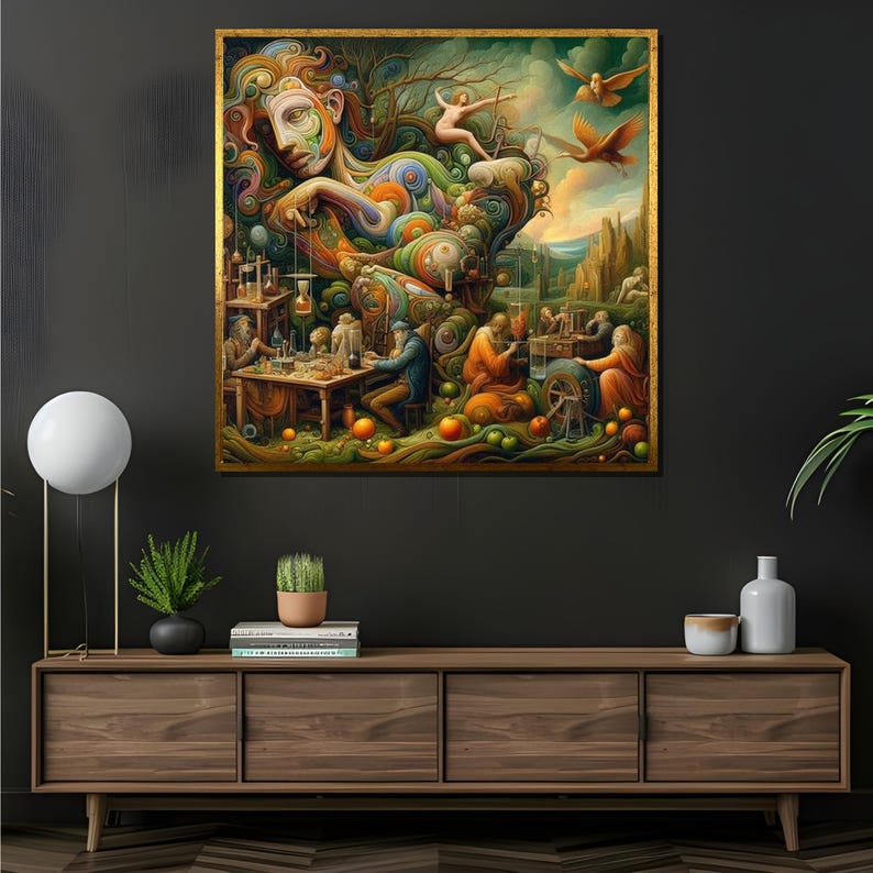 Salvador Dali Art: Surrealist Laboratory Dreamscape Canvas - Etsy