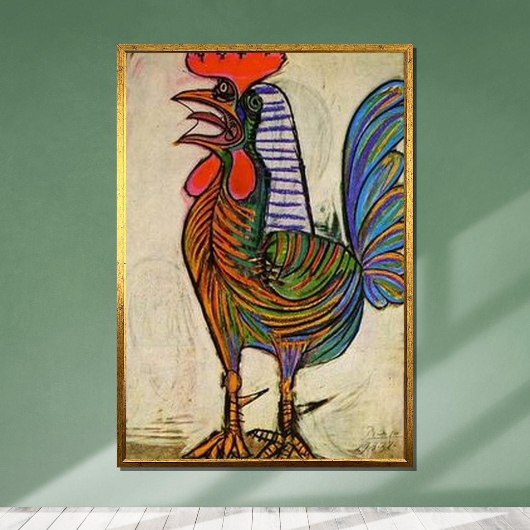 Pablo Picasso Rooster Print, Colorful Abstract Animal Art, Picasso ...