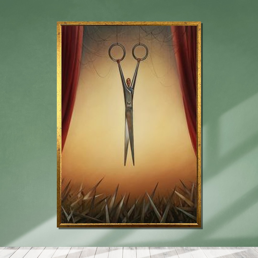 Vladimir Kush Surreal Scissors Canvas Art: Symbolic Fantasy Decor - Etsy