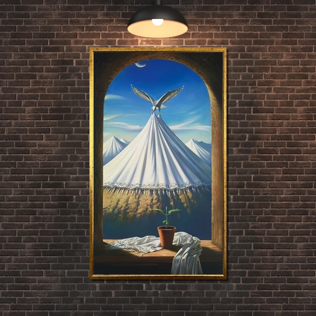 Vladimir Kush Art, Surreal Window View Art, Dreamlike Landscape Canvas ...