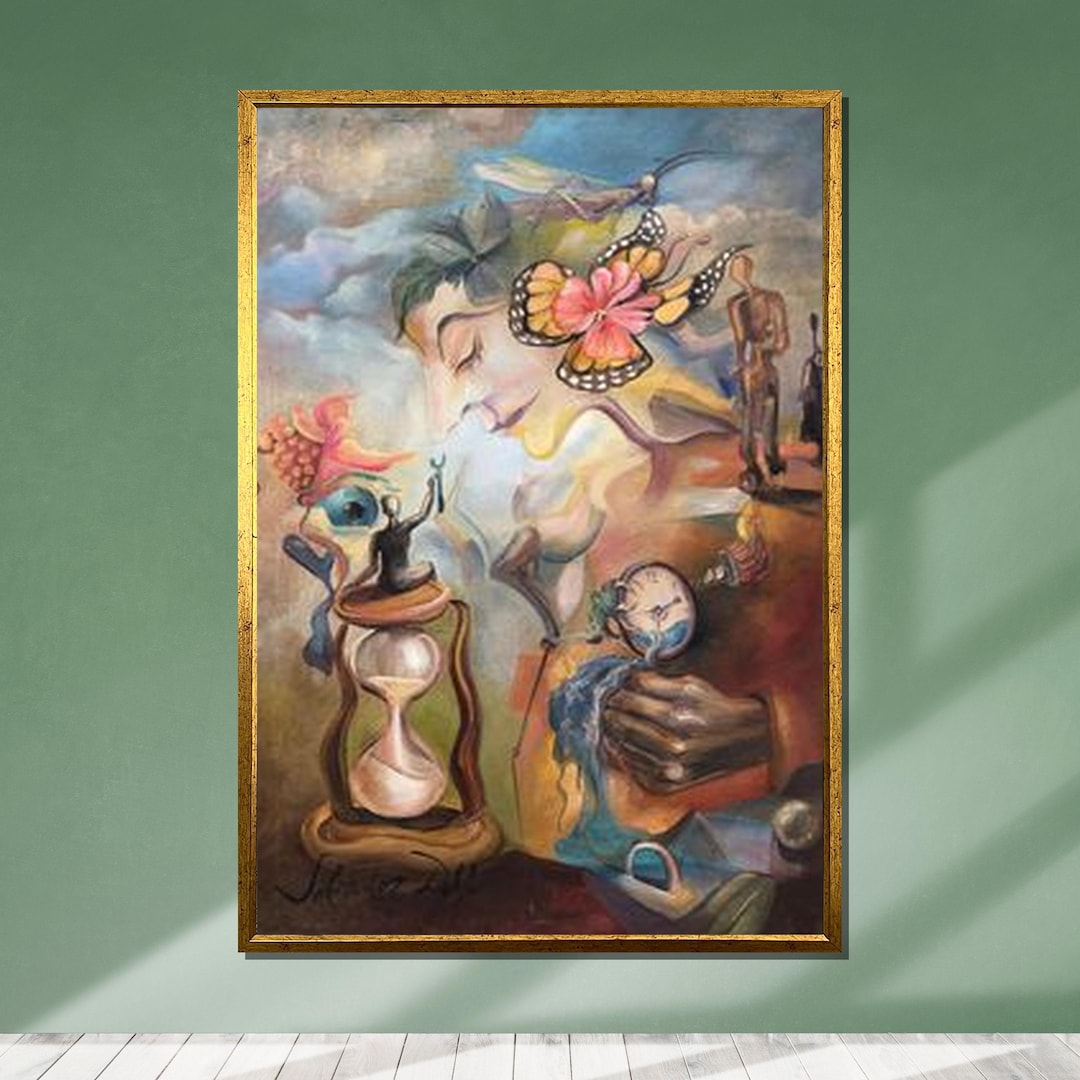 Salvador Dalí Inspired Surreal Dreamscape Print, Abstract Fantasy Art ...