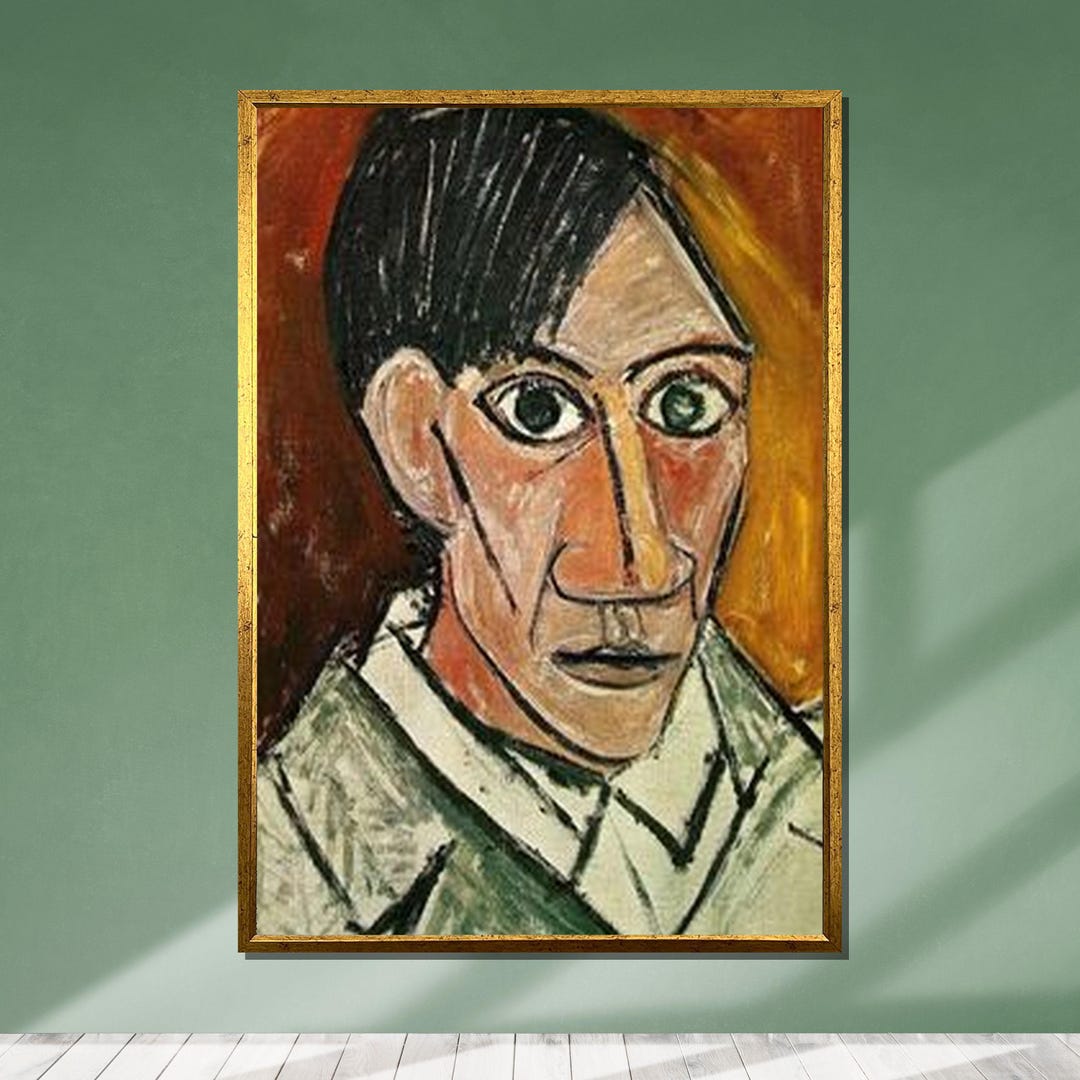 Pablo Picasso Self-portrait Print, Expressionist Face Art, Picasso ...