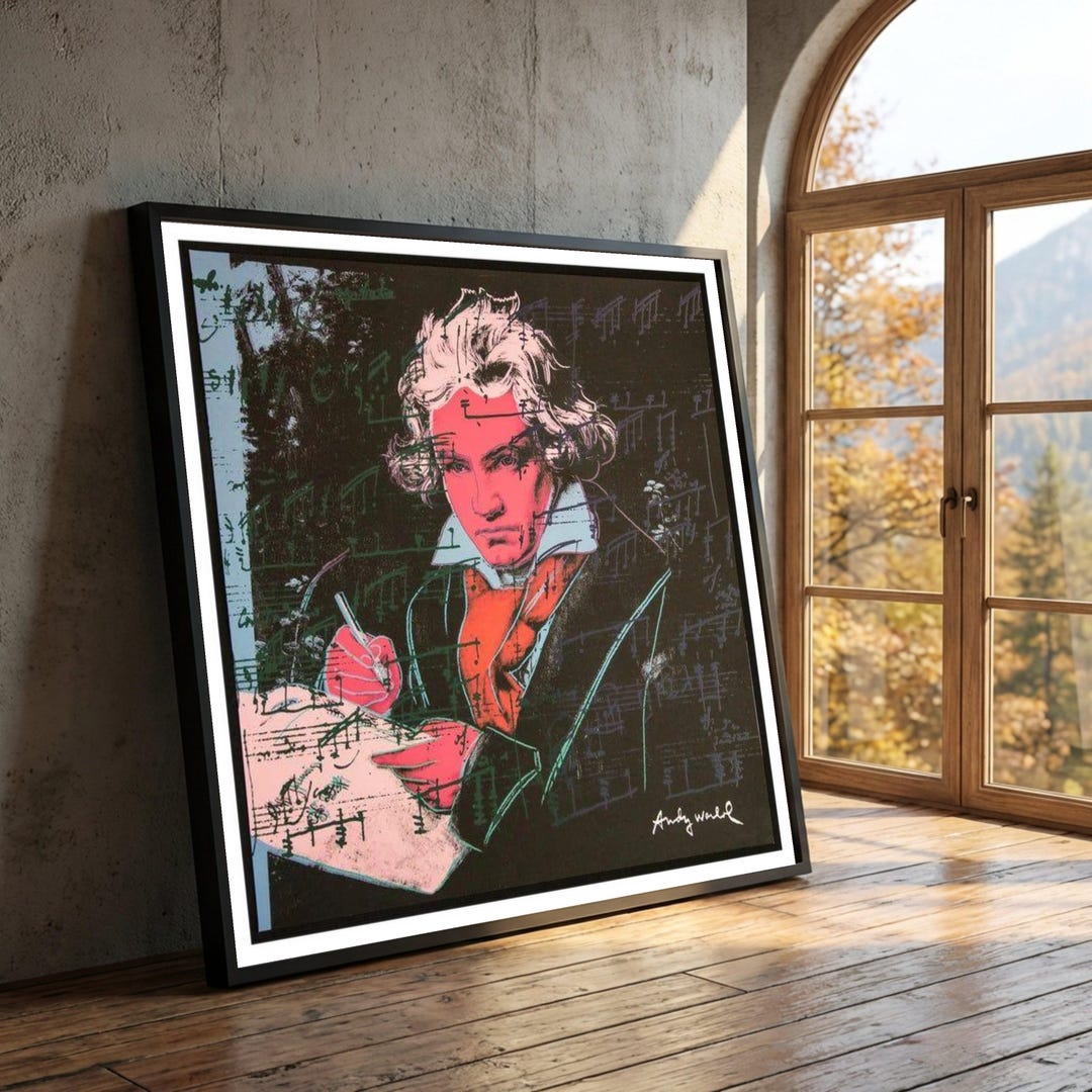 Pop Art Beethoven Canvas Print, Andy Warhol Style - Etsy