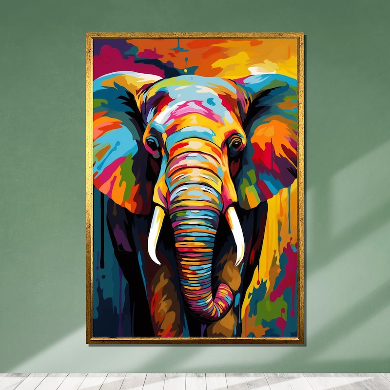 Abstract Elephant - Etsy