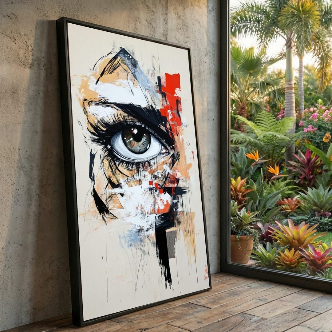 Abstract Eye Close-up Canvas, Modern Expressionist Portrait - Etsy