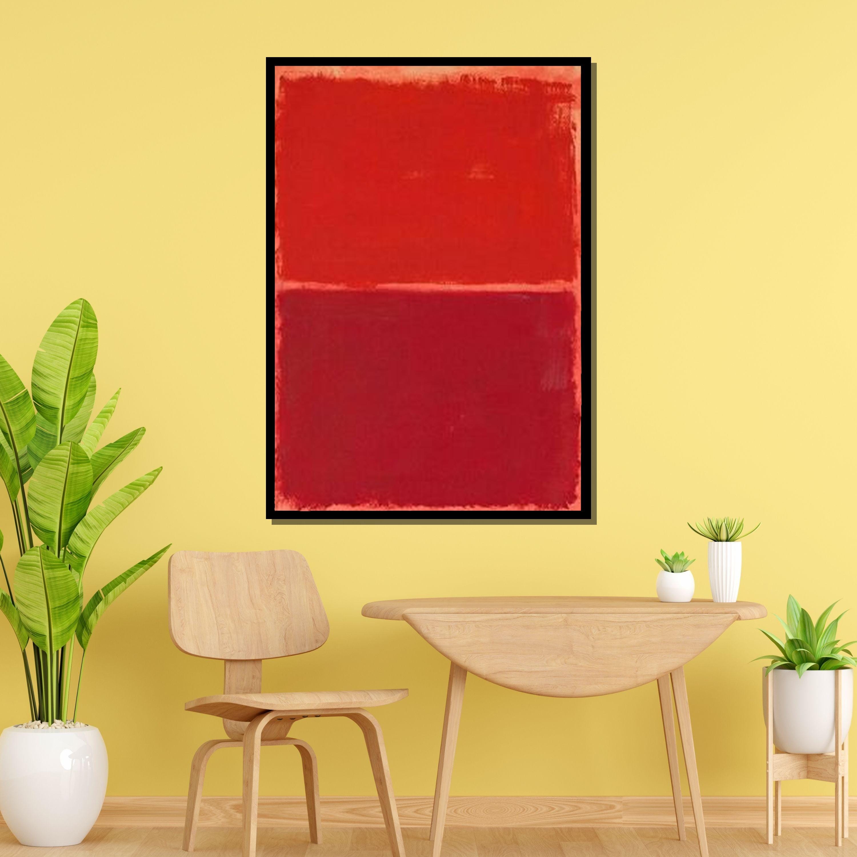 Red Abstract Canvas Art: Rothko Style Color Block Painting - Etsy