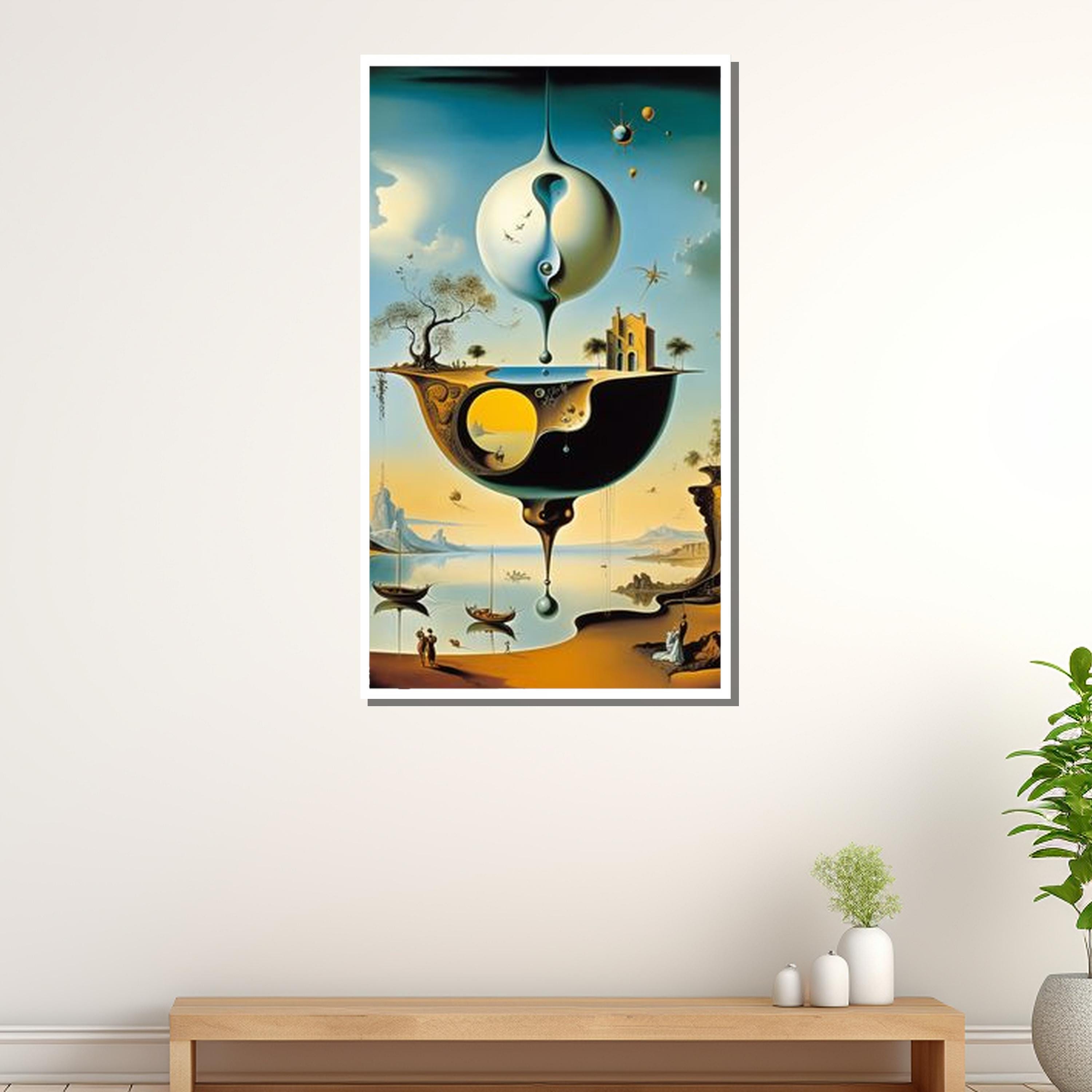 Salvador Dali Surrealist Landscape Canvas, Dreamlike Art, Surreal Yin ...