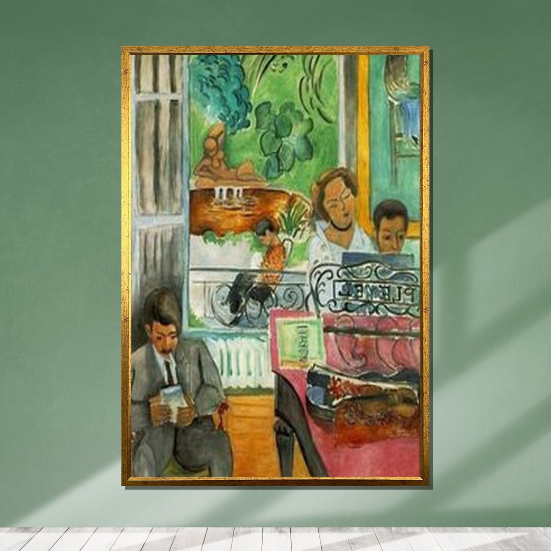 Matisse Style Interior Canvas, Colorful Room Scene Art,expressive Home ...