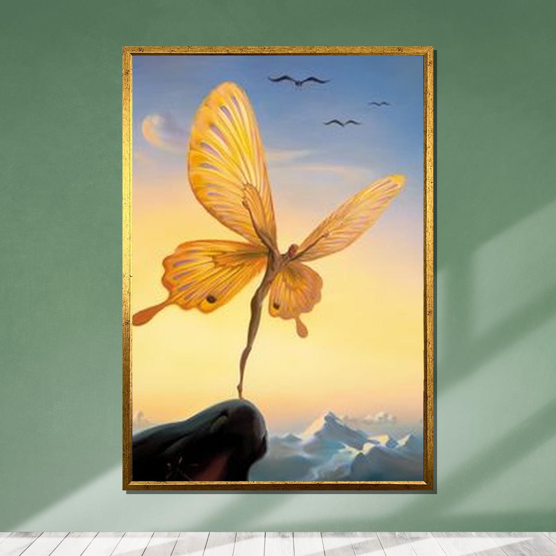 Vladimir Kush Inspired Butterfly Woman Print, Surreal Fantasy Art ...