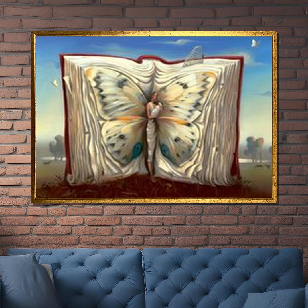 Vladimir Kush Inspired Butterfly Book Print, Kush Style Dreamlike ...