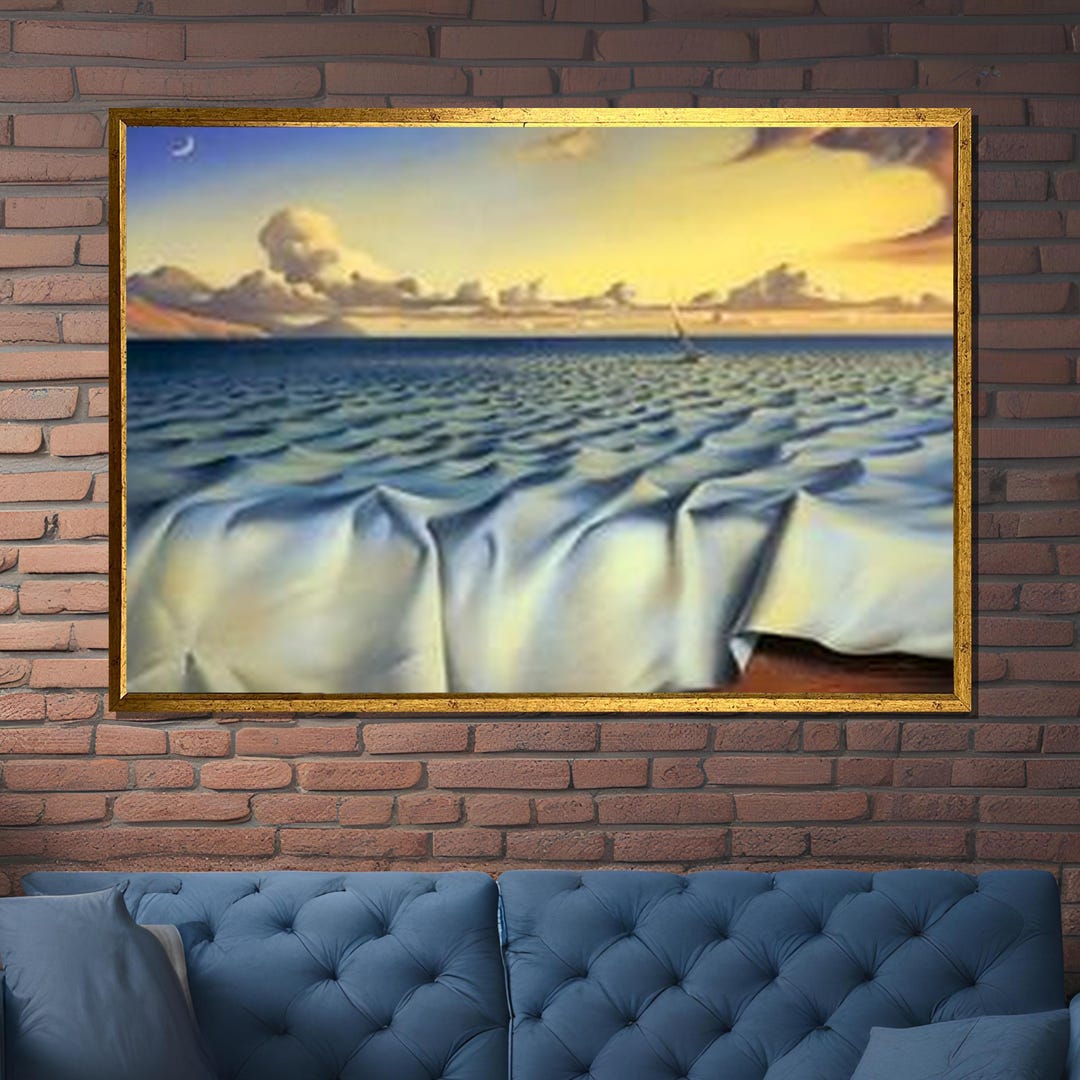 Vladimir Kush Inspired Surreal Fabric Ocean Print, Kush Style ...