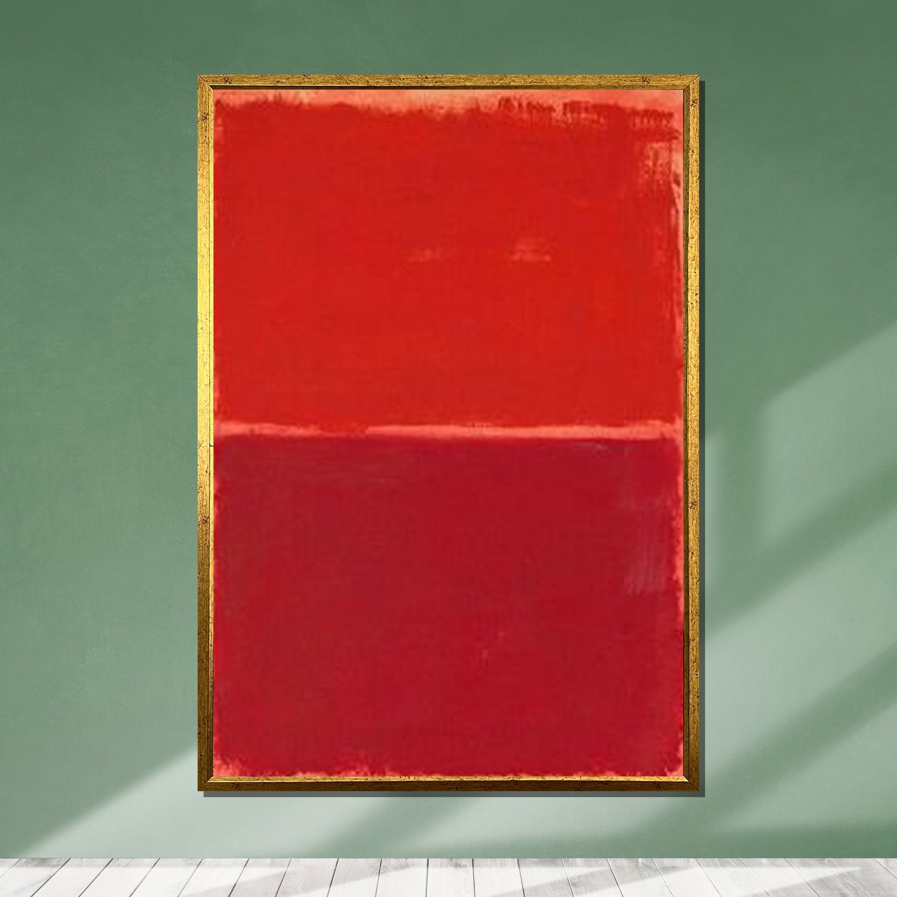 Red Abstract Canvas Art: Rothko Style Color Block Painting - Etsy