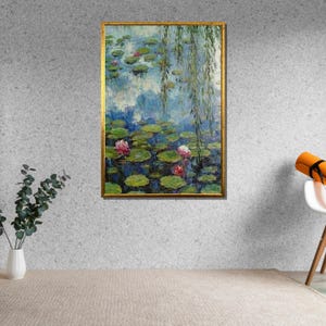 Claude Monet "water Lilies" Print, Impressionist Pond Art, Monet ...