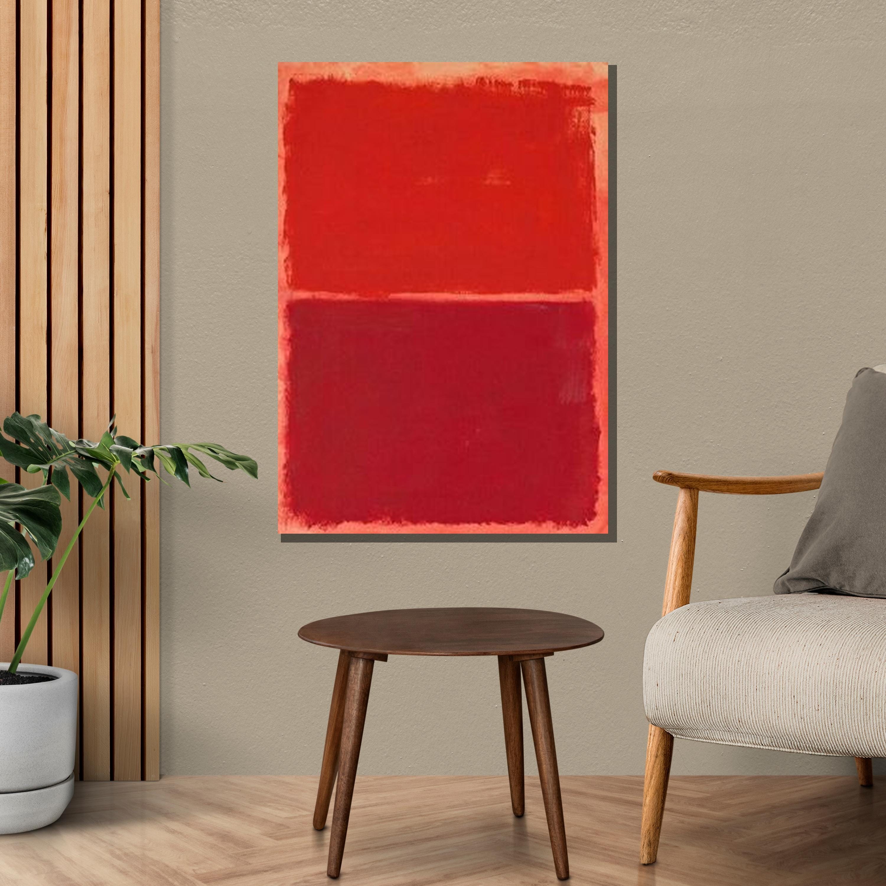 Red Abstract Canvas Art: Rothko Style Color Block Painting - Etsy