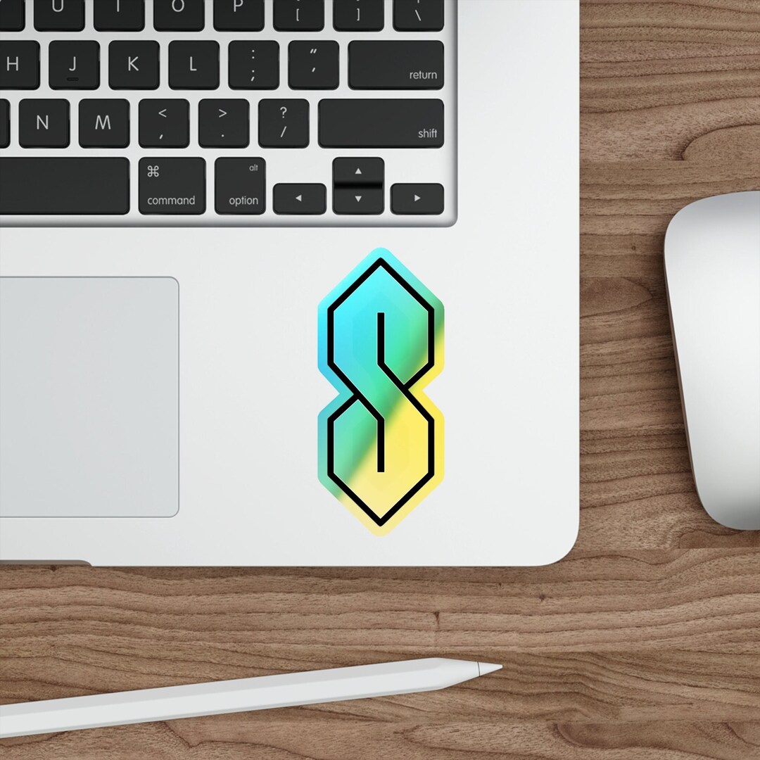 Letter S Sticker Holographic Vinyl Sticker, Cool S 90s Style, 80s ...
