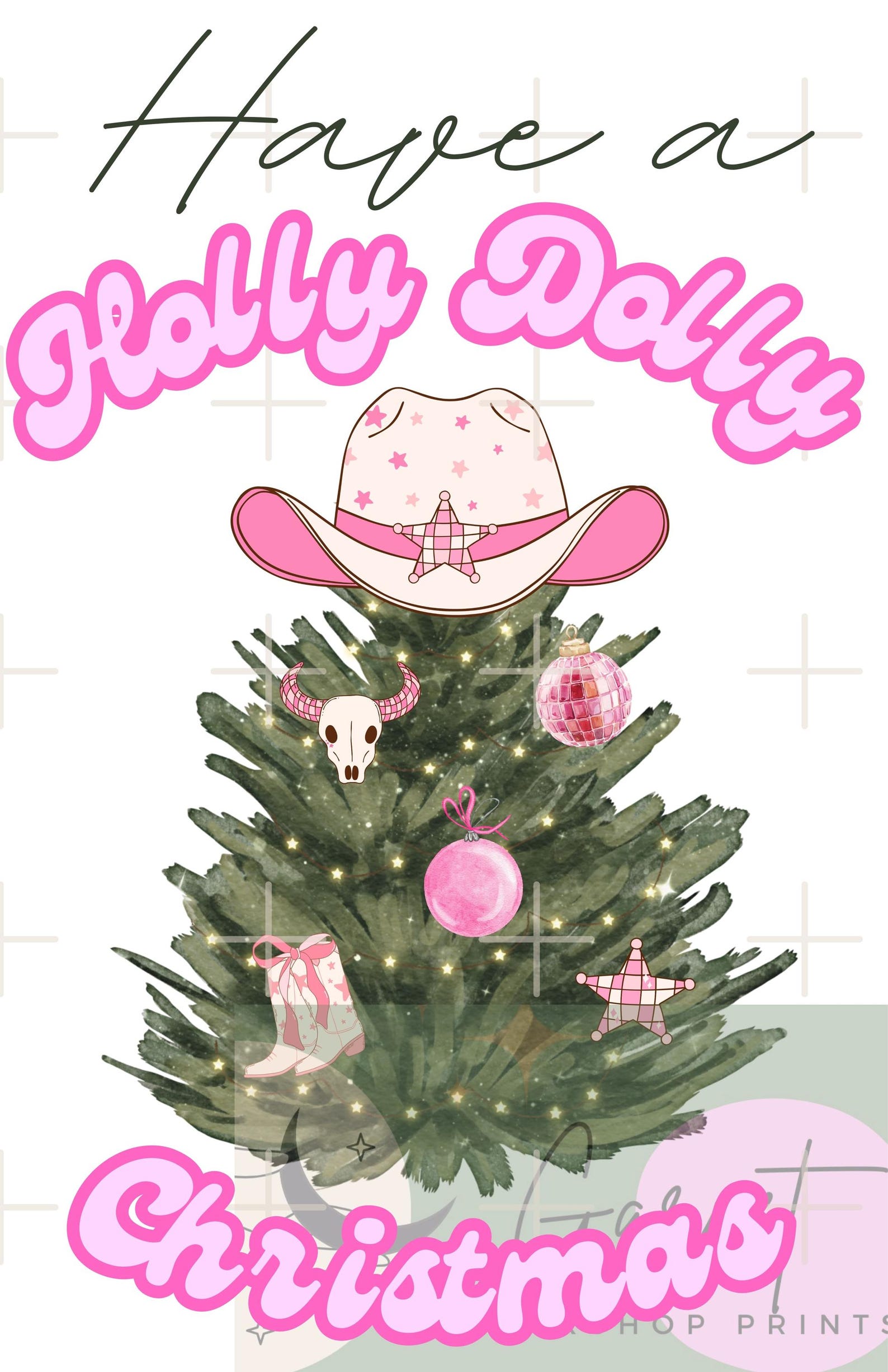 Have a Holly Dolly Christmas Digital Download ONLY - PNG for Prints and ...
