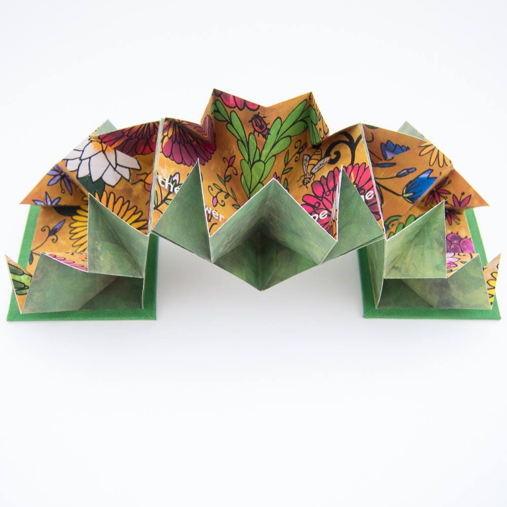 How to Make the Turkish Map Fold Artist's Book "take Courage," a Coloring Project and Origami ...