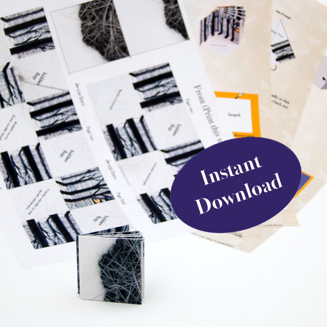 How to Make the Artist Book "winter Walk", a DIY Artist Book Pattern ...