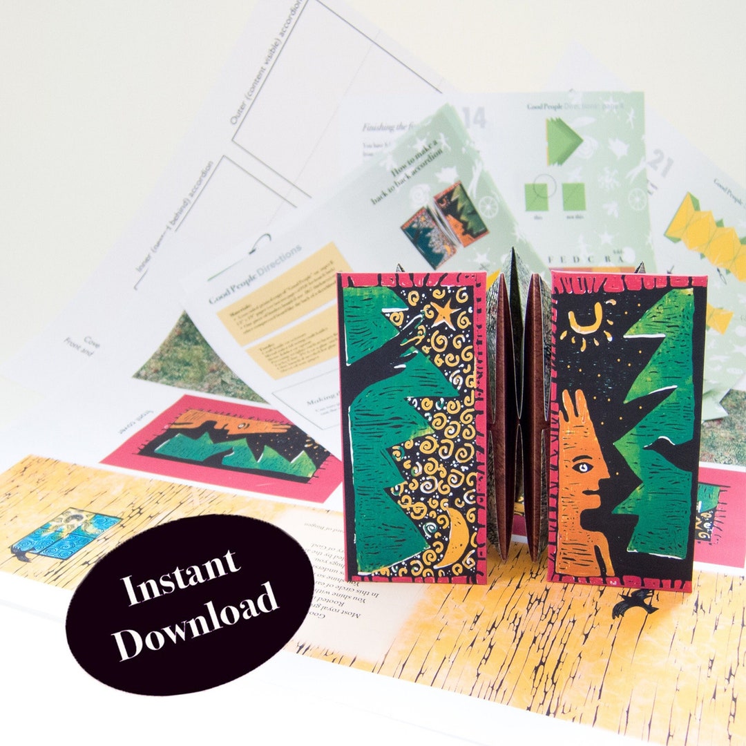 Accordion Book Pattern: DIY Pop-up Book Template (PDF Download) - Etsy