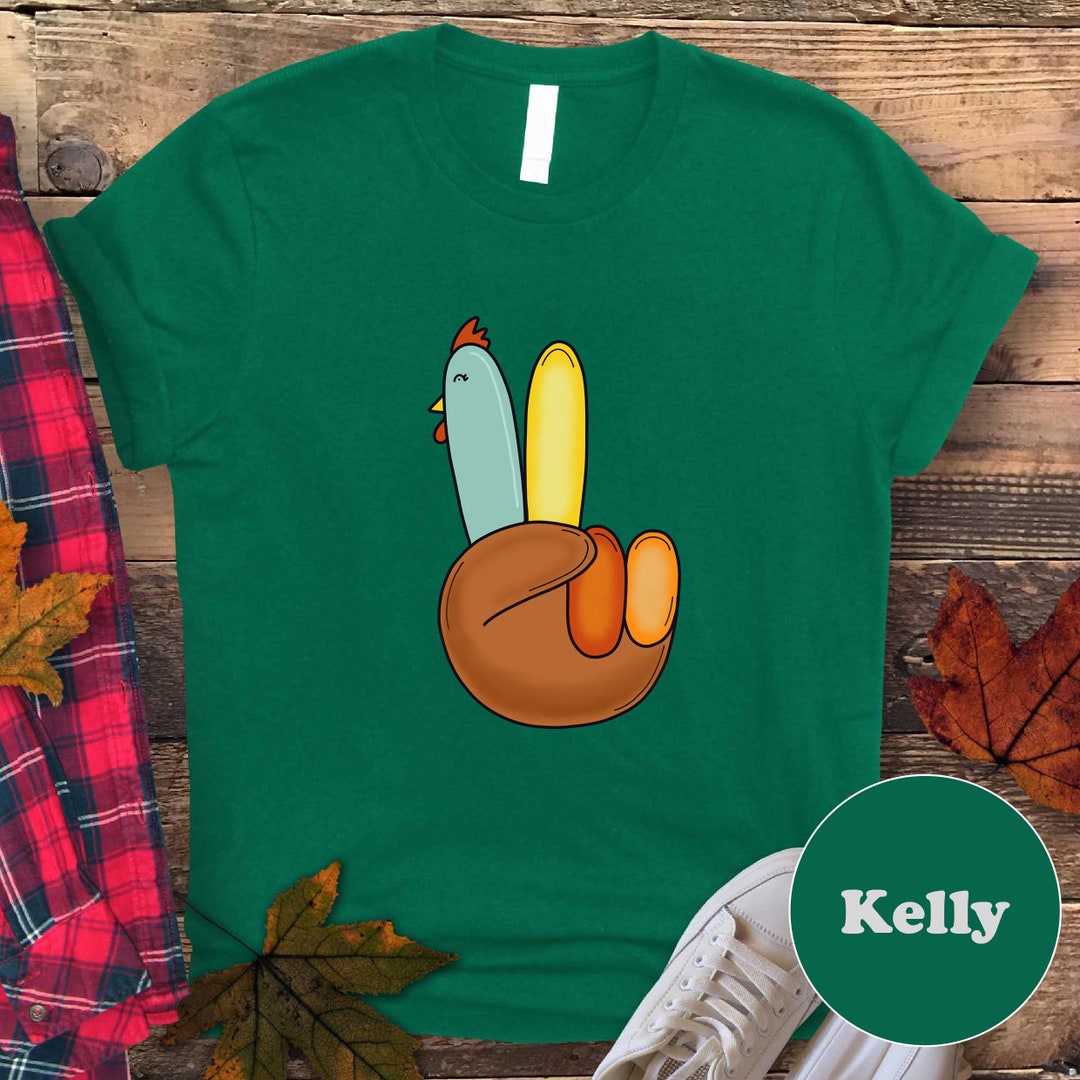 Peace Sign Turkey,thanksgiving Turkey Shirt,thanksgiving Turkey Tee ...