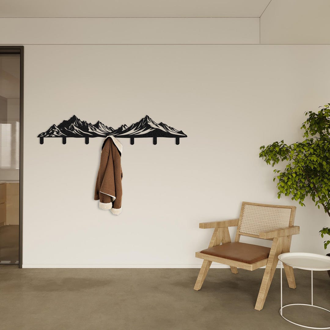 Stylish Mountain Inspired Hanger, Mountain and Forest Hanger, Decor ...
