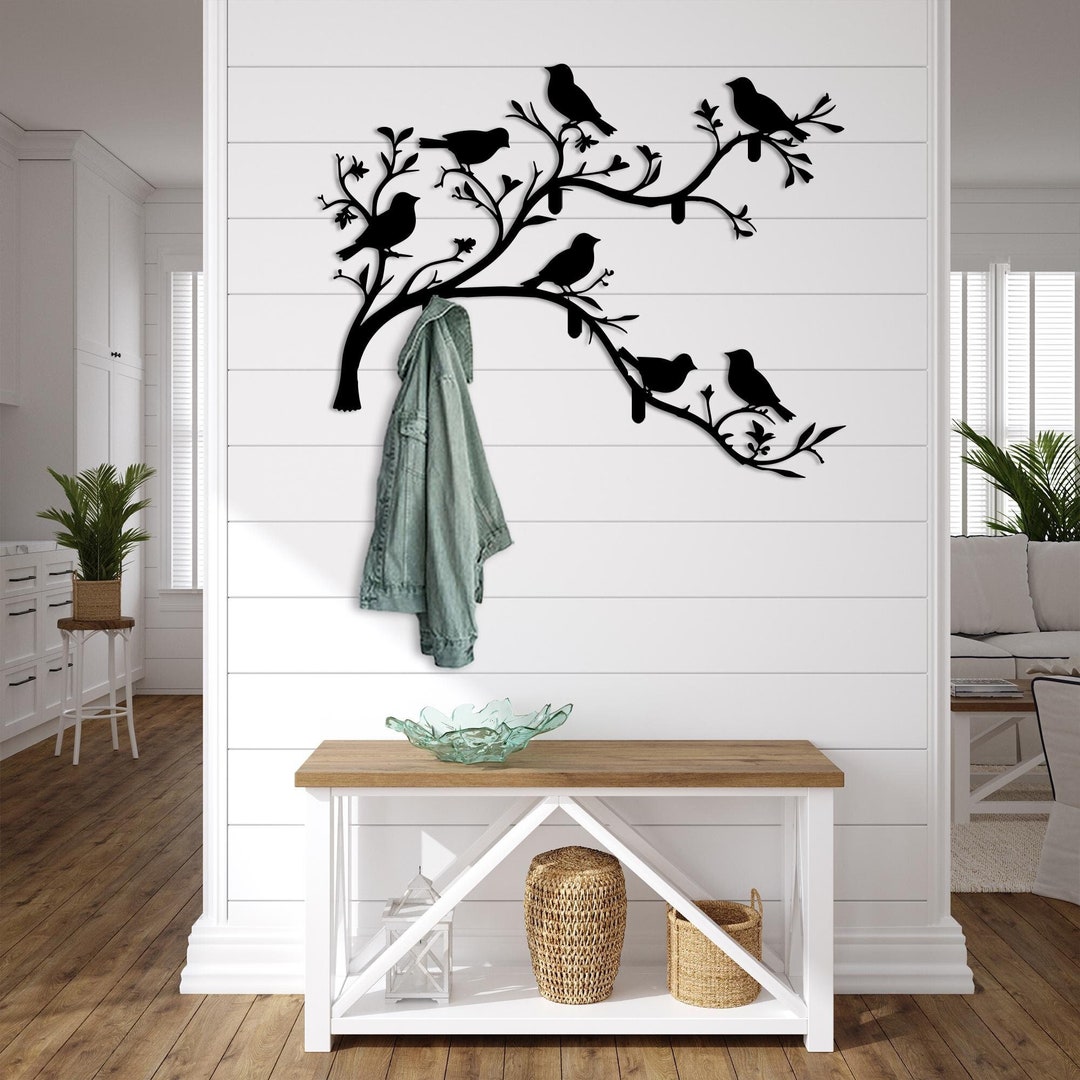 Charming Bird Coat Rack, Flock of Birds Hanger, Decorative Metal Hooks ...