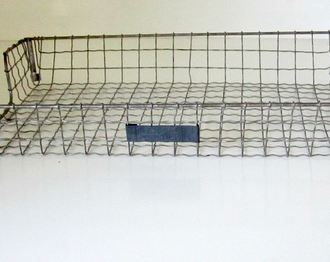Industrial Wire Basket Metal File Basket Desk Paper Basket - Etsy