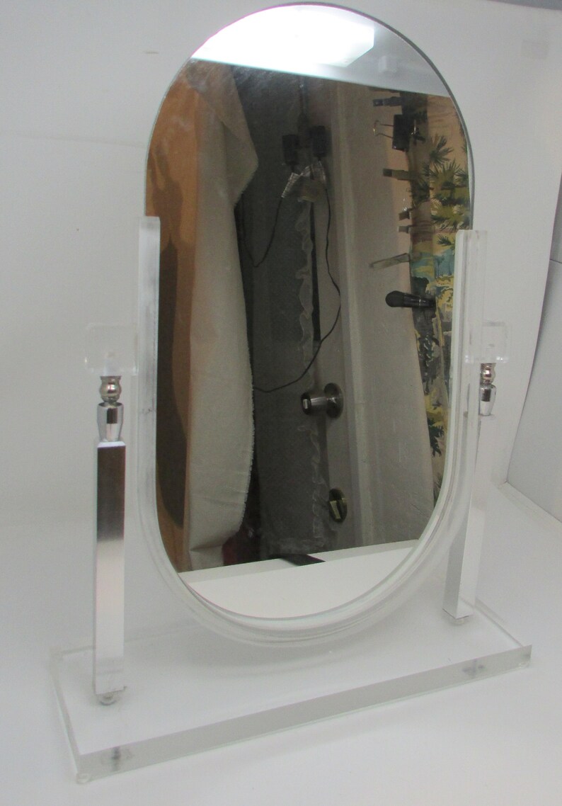 Vintage Store Display Oval Standing Mirror Double Sided - Etsy