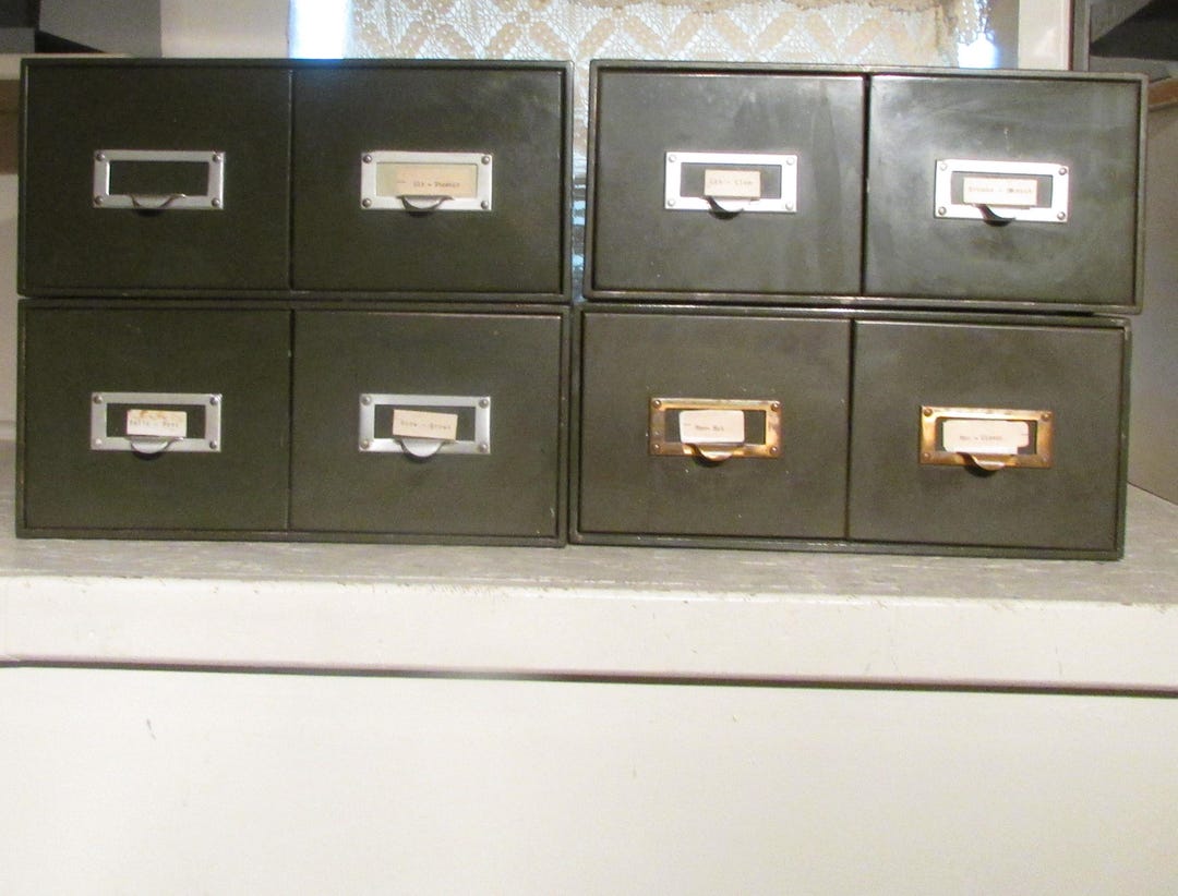 Industrial Decor Vintage Metal 2-drawer File Dark Green Metal Filing ...