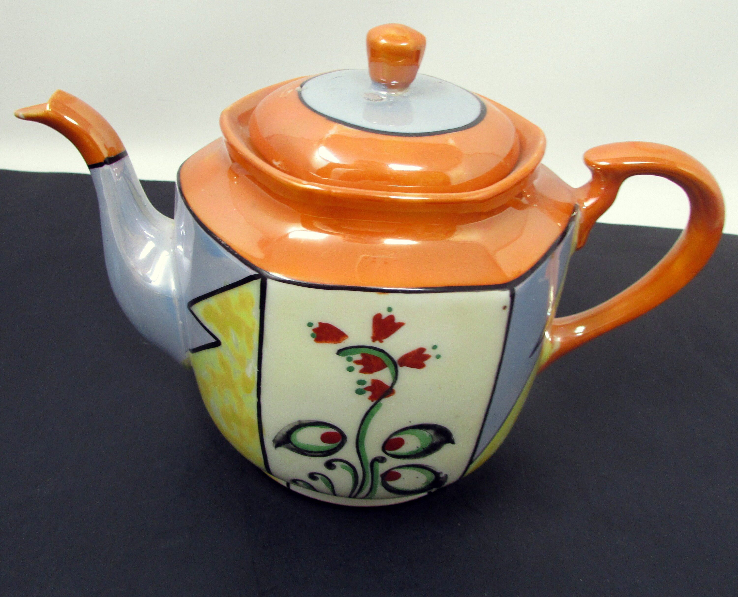 Vintage Lusterware Teapot With Hand Painted Design Gorgeous | Etsy