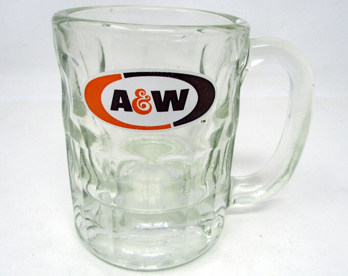 Vintage A & W ROOT BEER Glass Mug 4 1/2'' TALL Advertising Restaurant ...