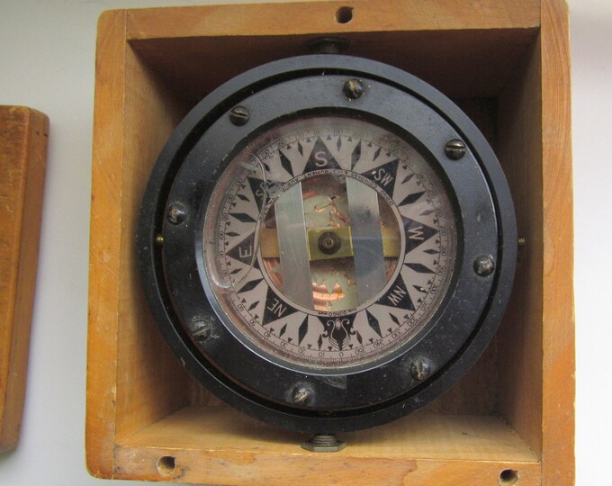 Antique Dirigo Ships Liquid Filled Vintage Boat Compass Binnacle - Etsy