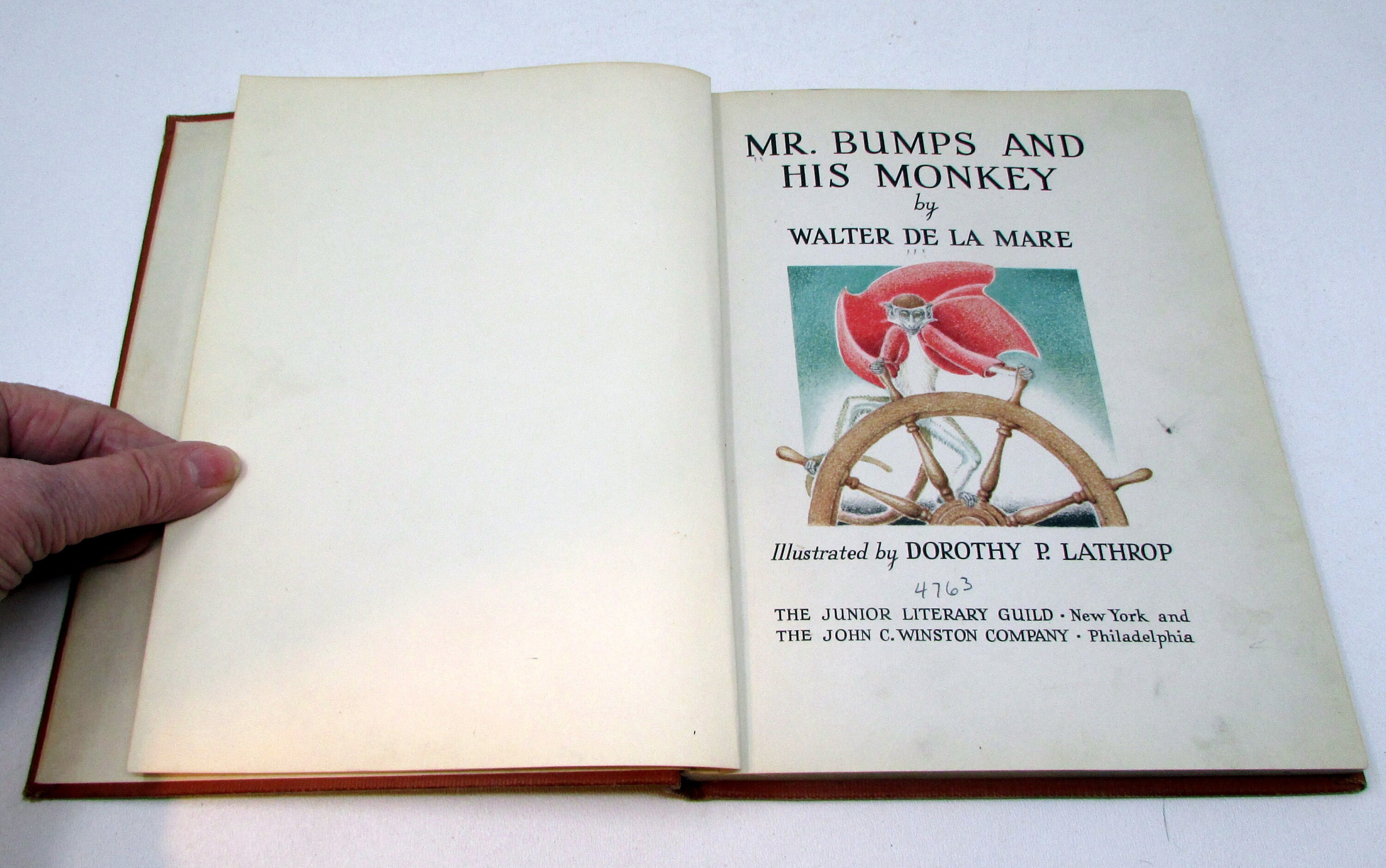 Vintage Children's Book - Mr. Bumps and His Monkey, 1942 First Edition ...