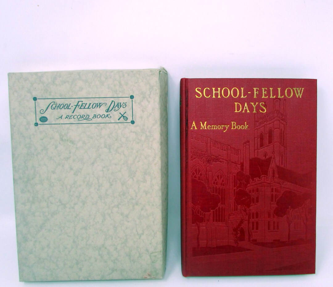 Vintage Memory Book Unused 1925 School-fellow Days--"youth Passes Like ...