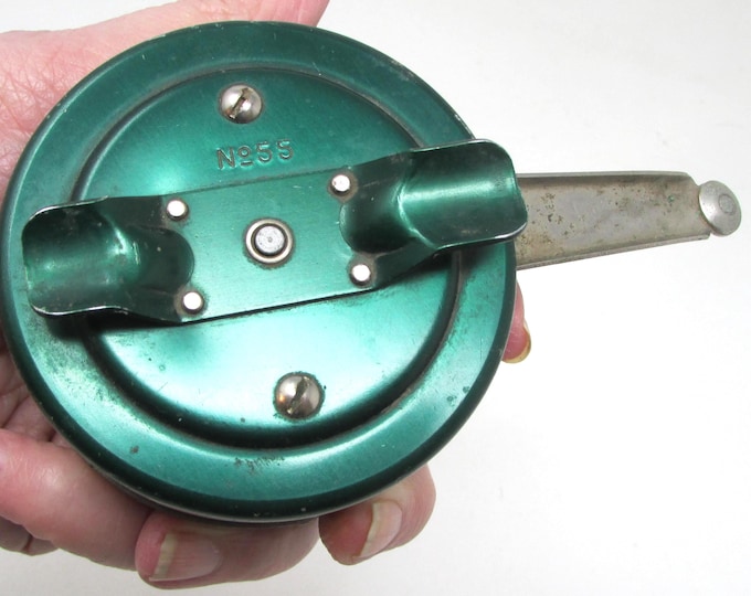 Vintage 1950s PEMCO No. 55 Fly Reel Fishing Reel Green Aluminum Fly ...