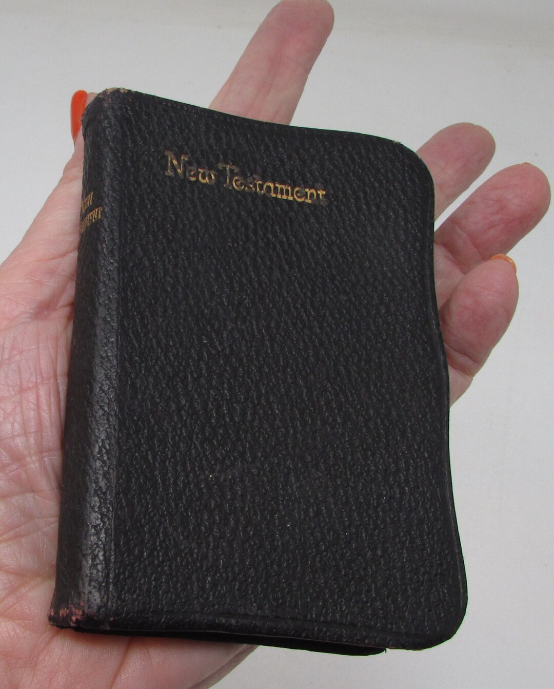 Vintage Pocket New Testament Bible Black Leather Pocket Bible Very ...