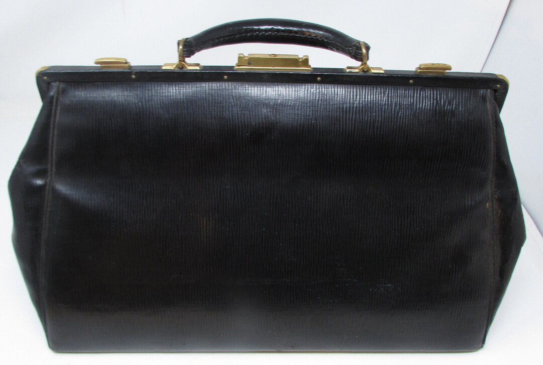 Antique Leather Doctors Bag Ladies Doctor Bag Vintage Small Leather ...