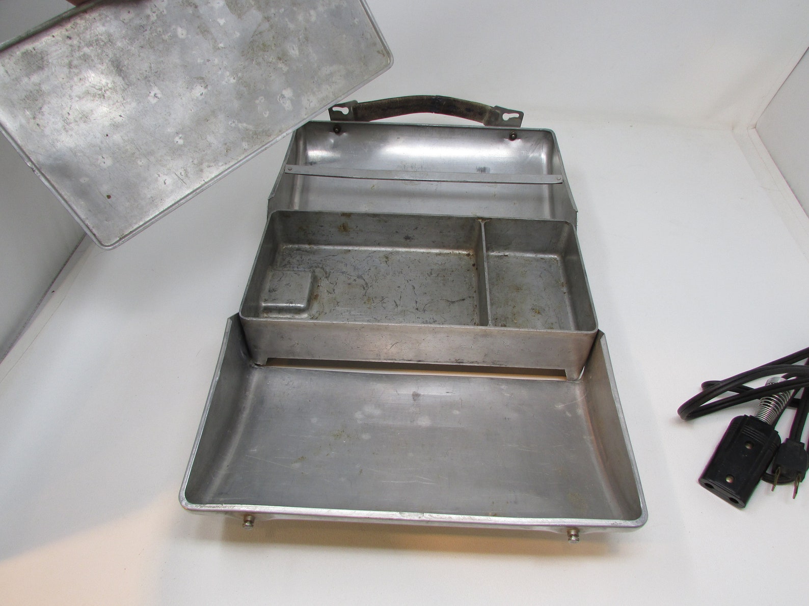 Vintage Lunch Box Heated 1940s Aluminum Industrial Design Object ...